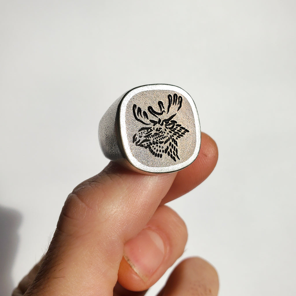 PTC X CAT BATES COLLAB #2 - MOOSEHEAD SIGNET RING (UNISEX) – Portland ...